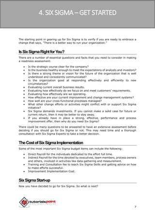 Six sigma tutorial | PDF