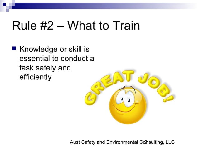 Six simple rules of training | PPT