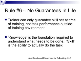 Six simple rules of training | PPT