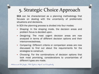 Evaluating Soft Approaches Used in Strategy Development and Planning by ...
