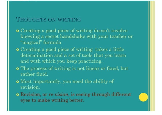Six Stages Of The Writing Process | PPT
