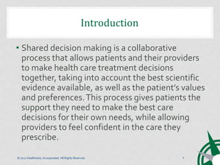 Six Steps of Shared Decision Making | PPTX