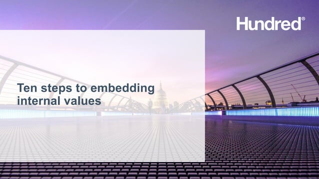10 steps to embedding internal values | PPTX | Business | Business and ...