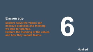 10 steps to embedding internal values | PPTX