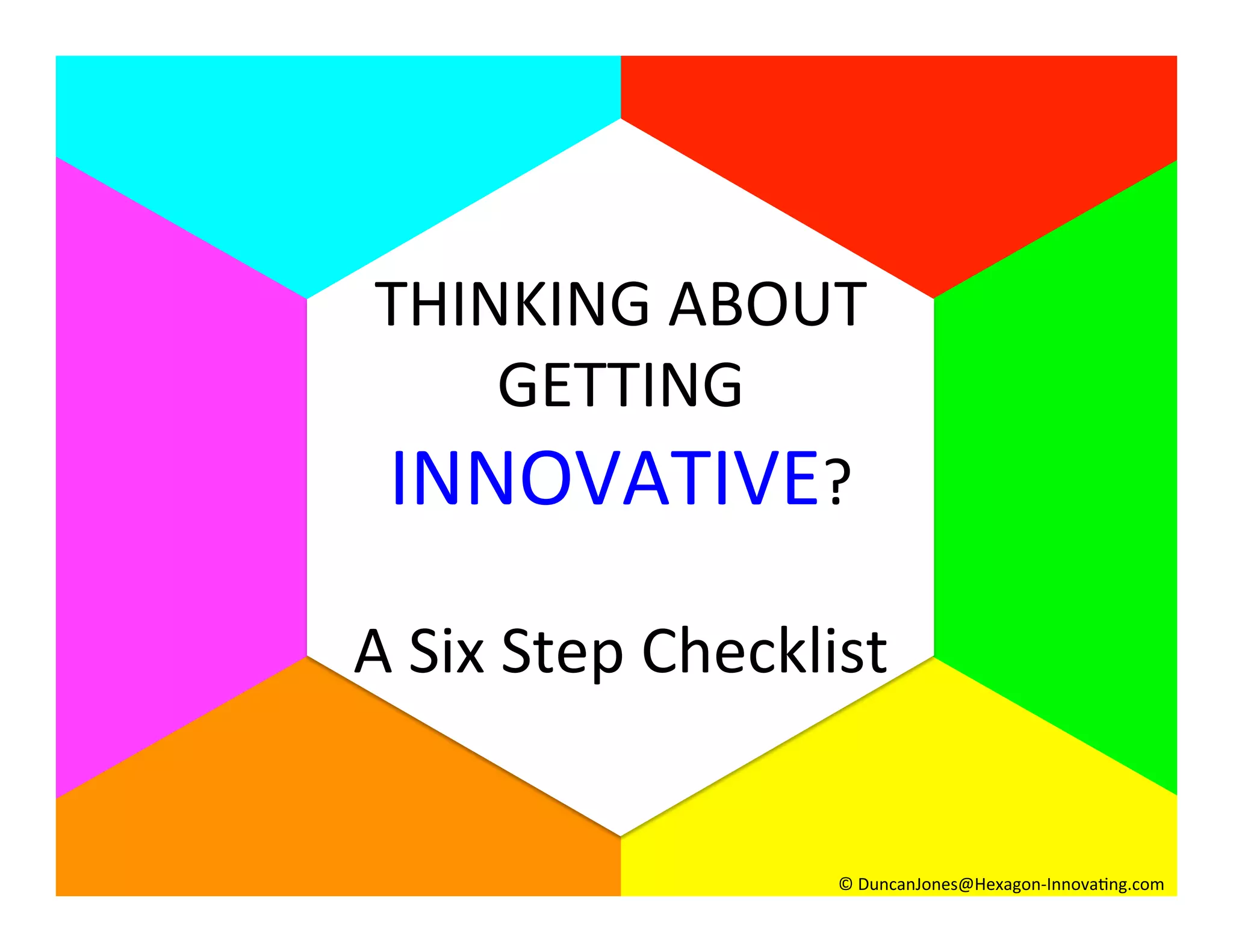 Six Steps to Innovation | PDF | Business | Business and Finance