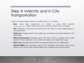 Six steps to plan the perfect vacation | PDF | Air Travel | Travel Type