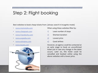 Six steps to plan the perfect vacation | PDF | Air Travel | Travel Type