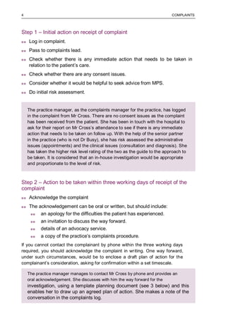 Six steps to successful complaint resolution for medicolegal consultant ...