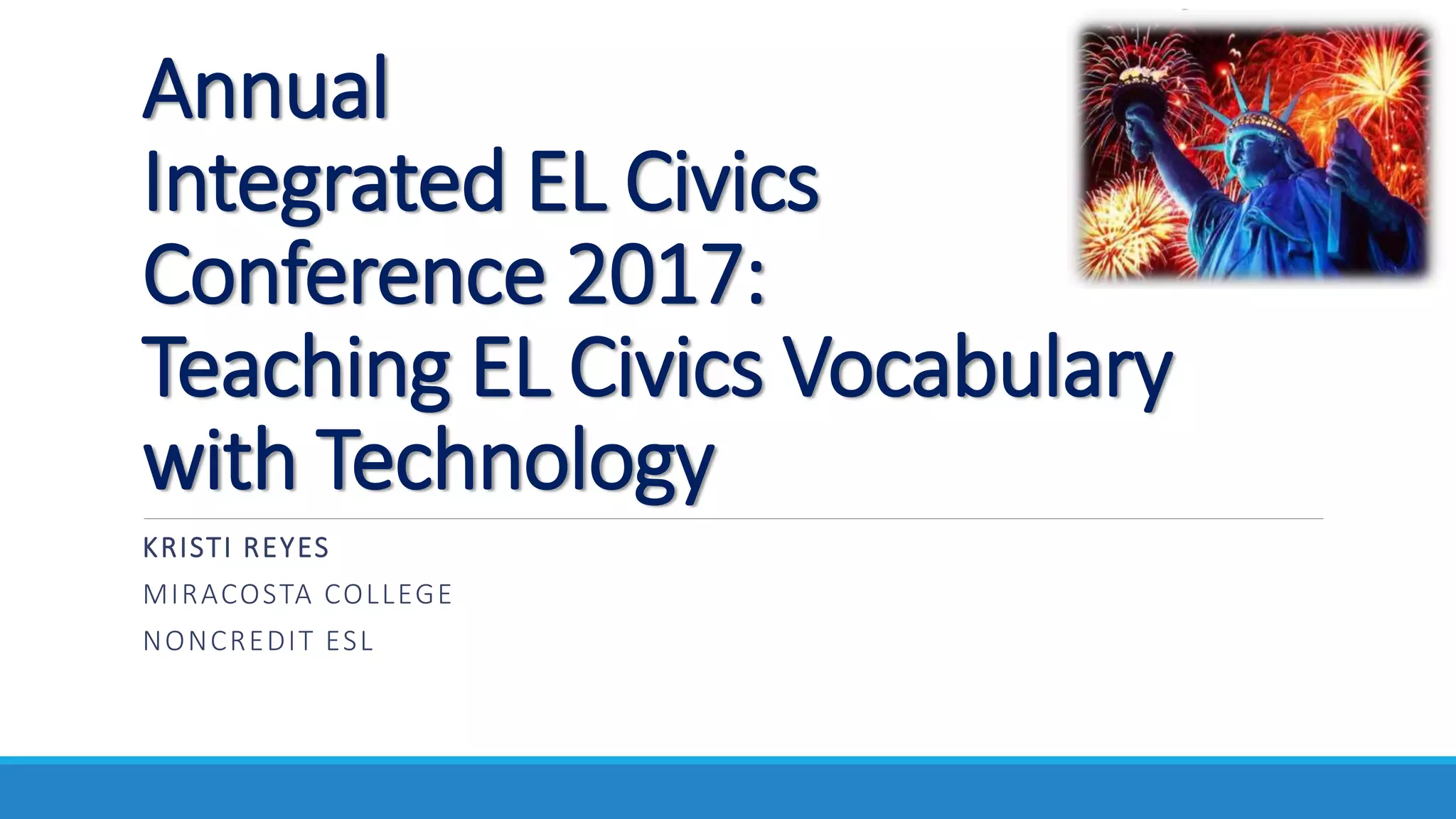 Six Steps for Teaching EL Civics Vocabulary with Tech | PPTX