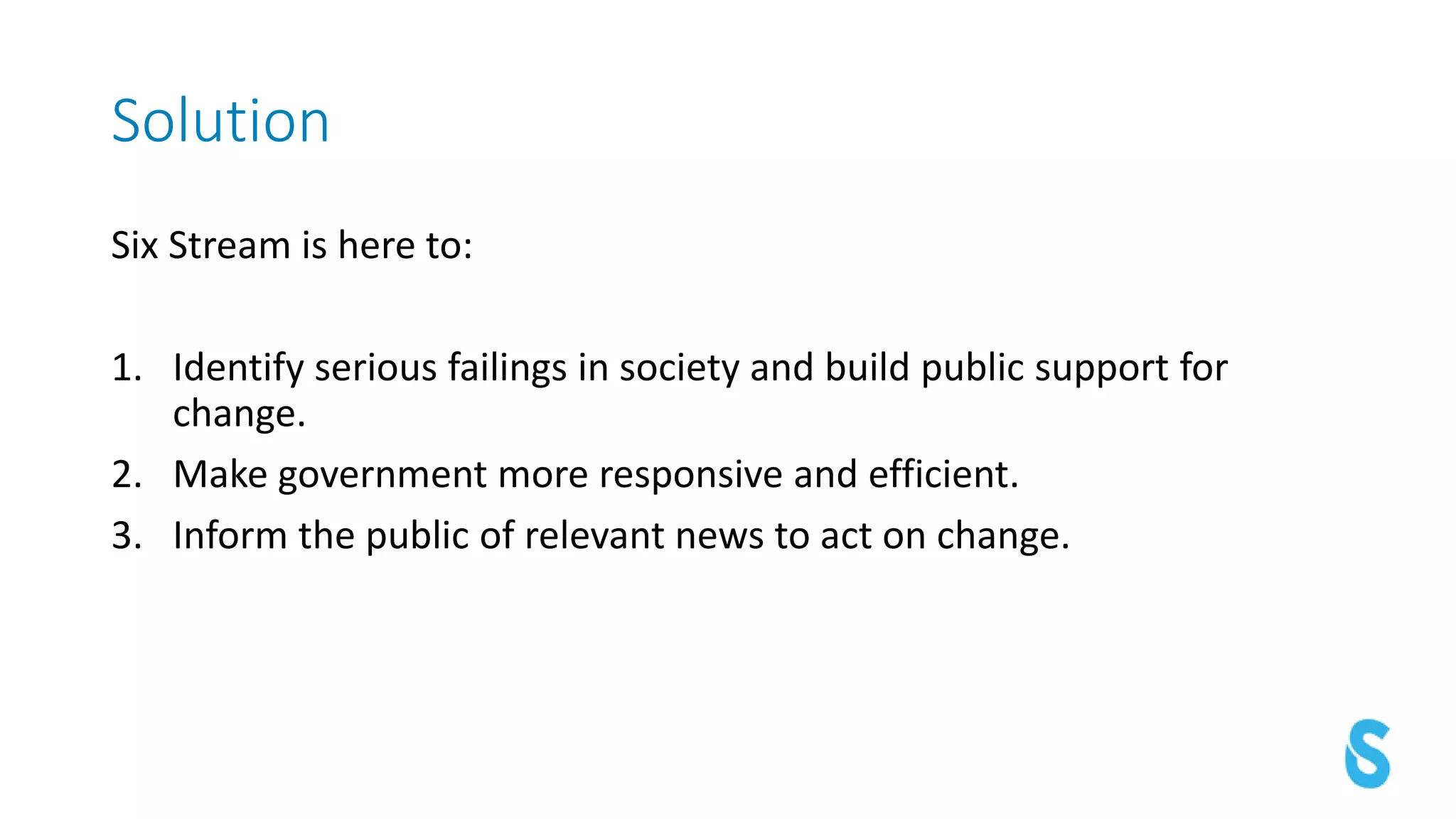 Six stream pitchdeck | PDF