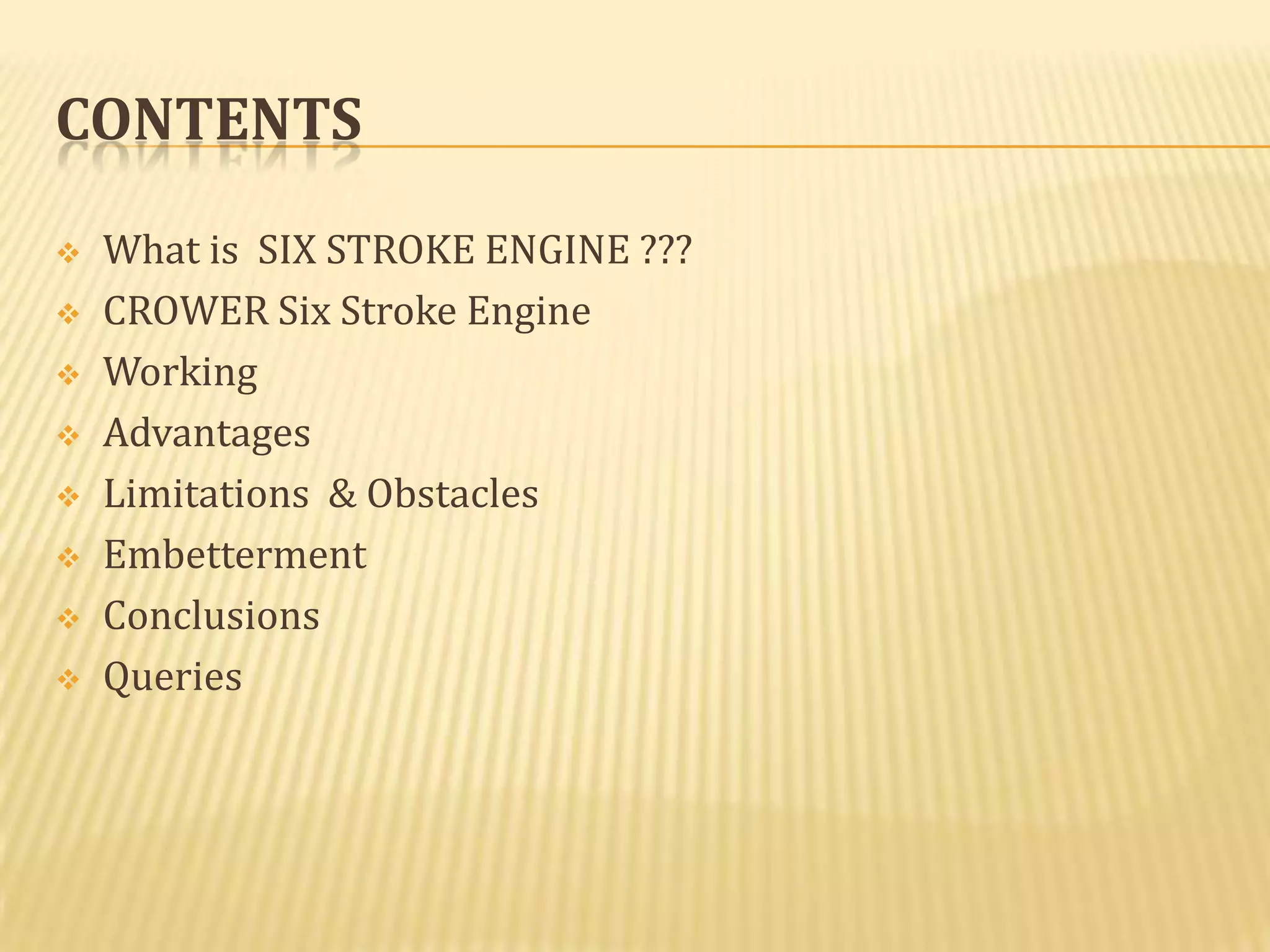 Six Stroke Engine | PPTX