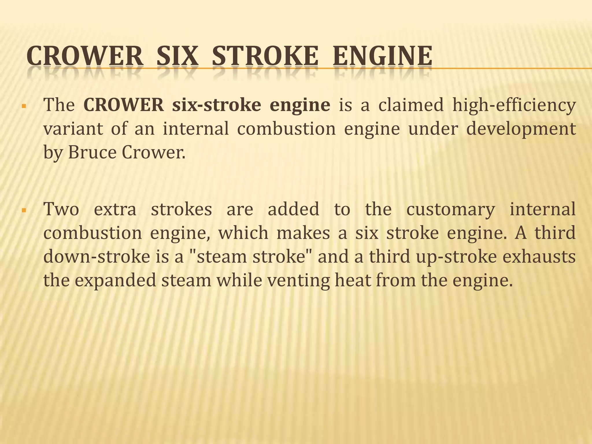 Six Stroke Engine | PPTX