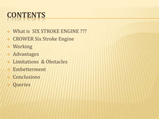 Six Stroke Engine | PPTX