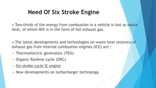 Six stroke engine | PPTX
