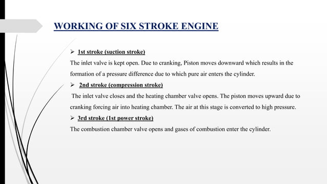SIX STROKE ENGINE PPT.pptx | Auto Type | Automotive