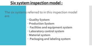 Six system of inspection quality assurance | PPTX