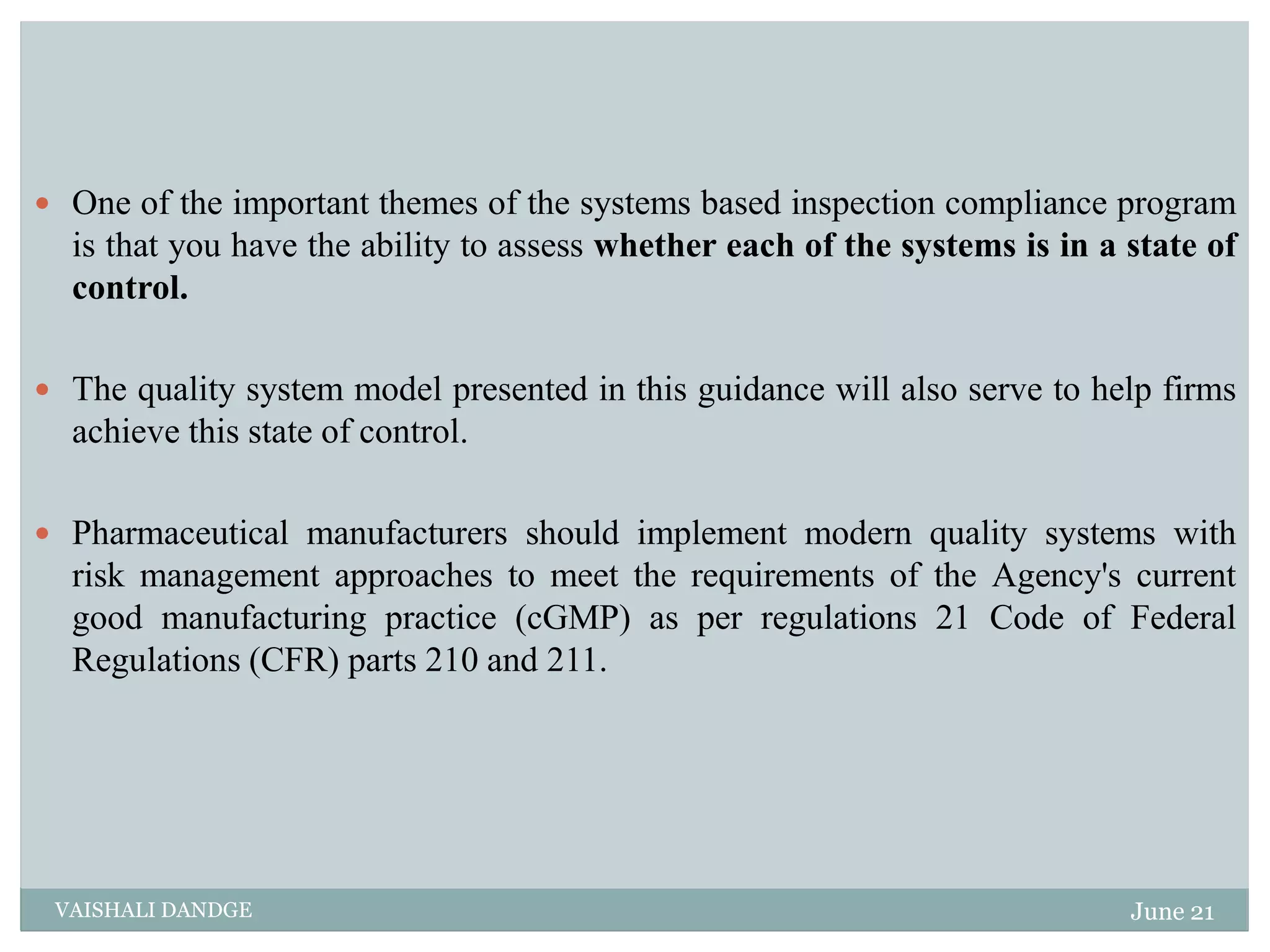 Six system inspection model | PDF