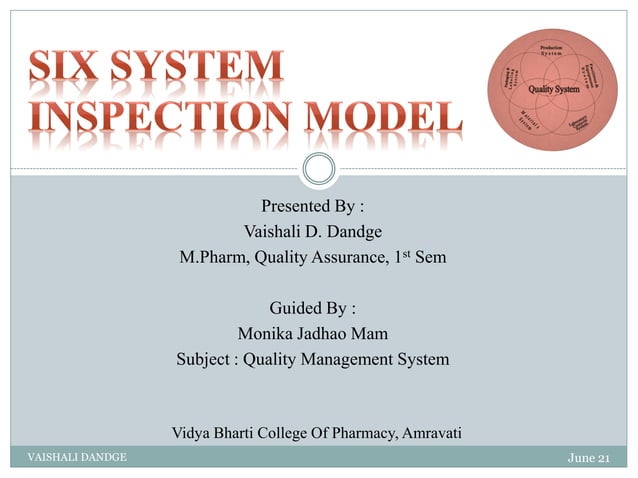 Six system inspection model | PDF