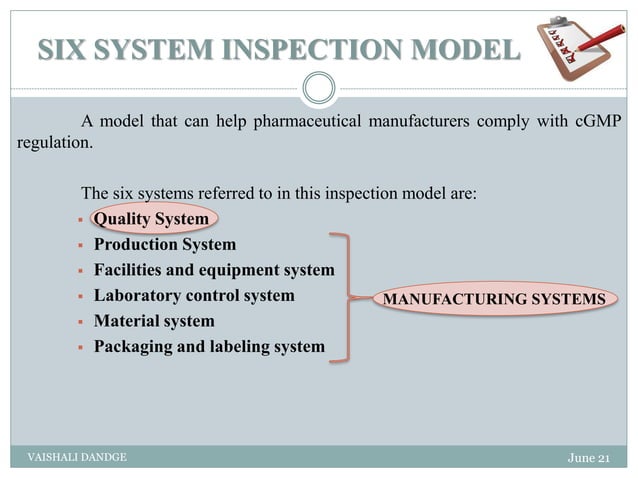 Six system inspection model | PDF