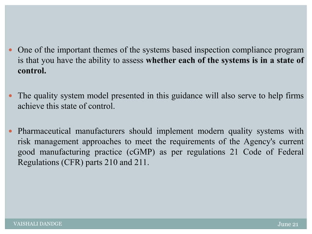 Six system inspection model | PDF
