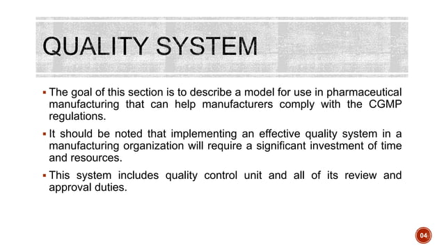 SIX SYSTEM INSPECTION MODEL.pptx | Manufacturing Industry | Industries