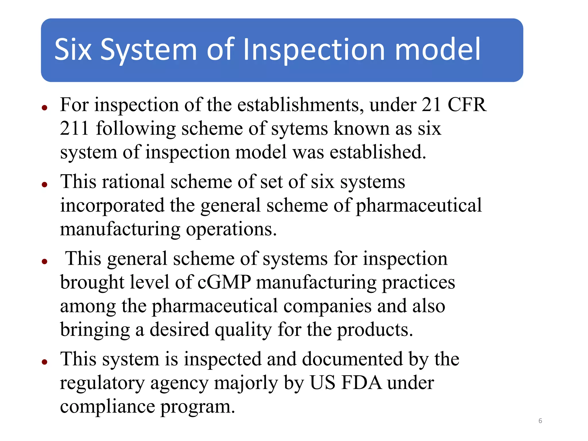 Six system inspection model. | PPT