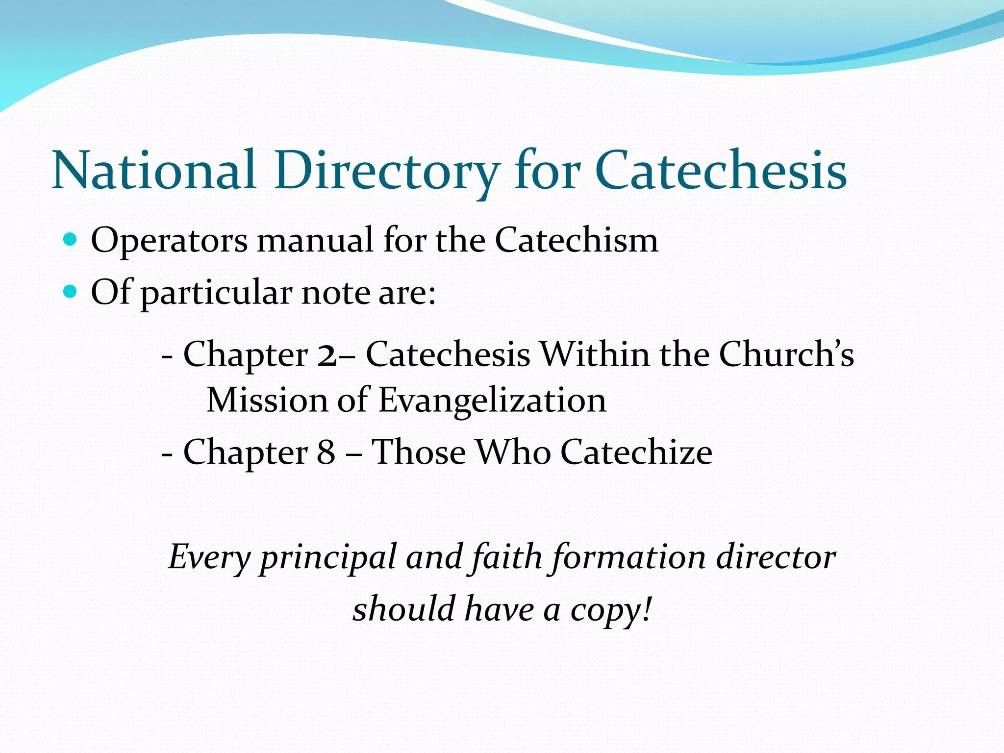6 Tasks of Catechesis and the New Religion Curriculum | PDF ...