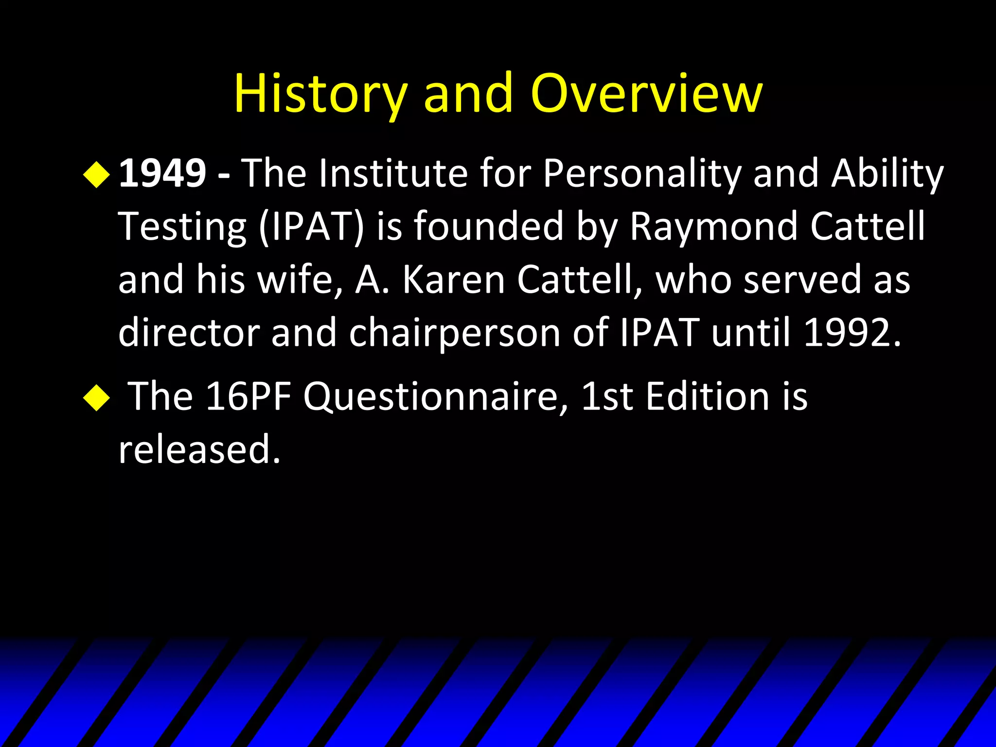 Sixteen Personality Factor Questionnaire (5th Edition) Training Module ...