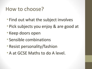 Sixth form choices | PPT