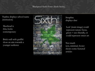 Sixth Form Magazine Analysis | PPTX