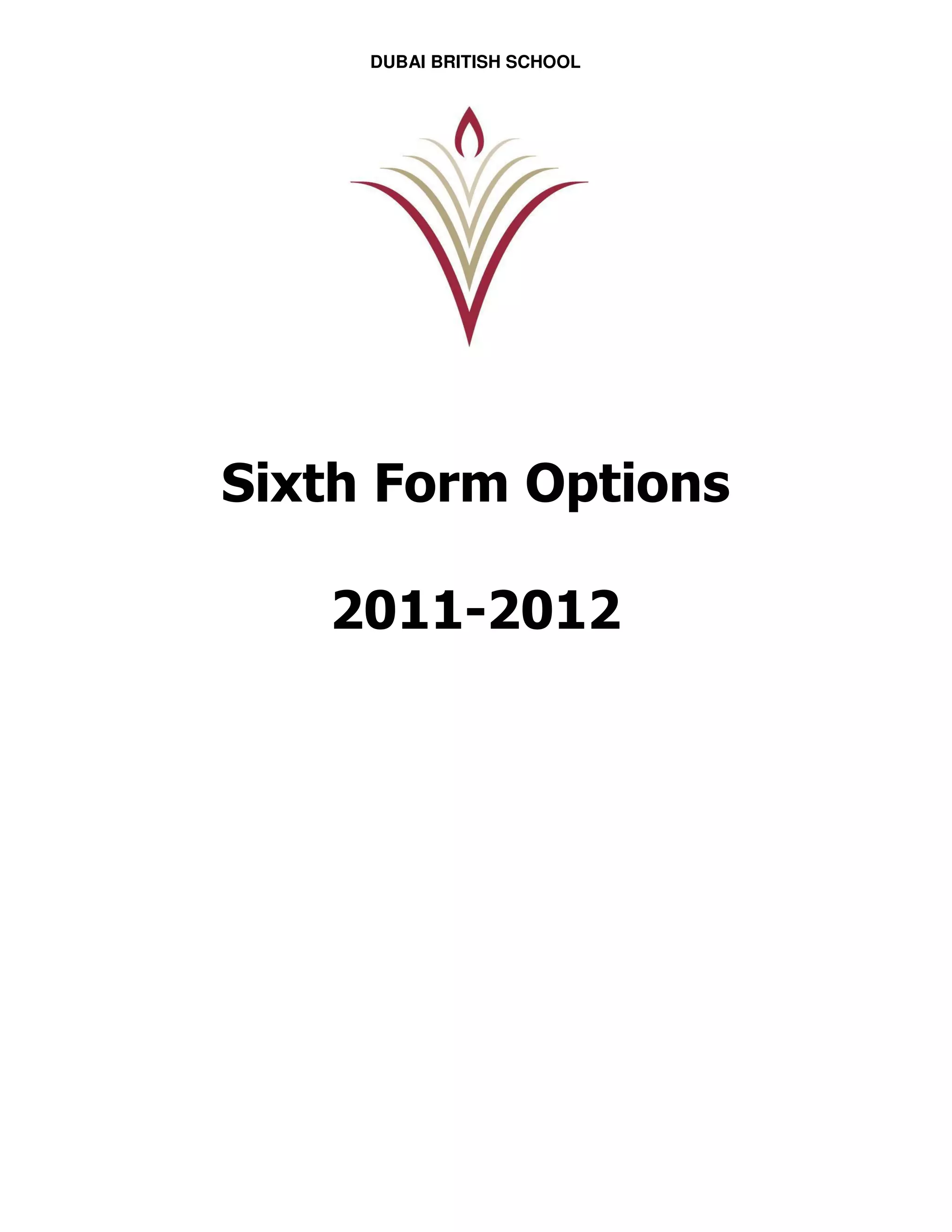 Sixth Form Options Booklet 2011-2012 | PDF
