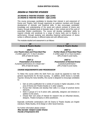 Sixth Form Options Booklet 2011-2012 | PDF