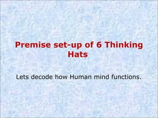 Six Thinking Hats Final Ppt | PPT