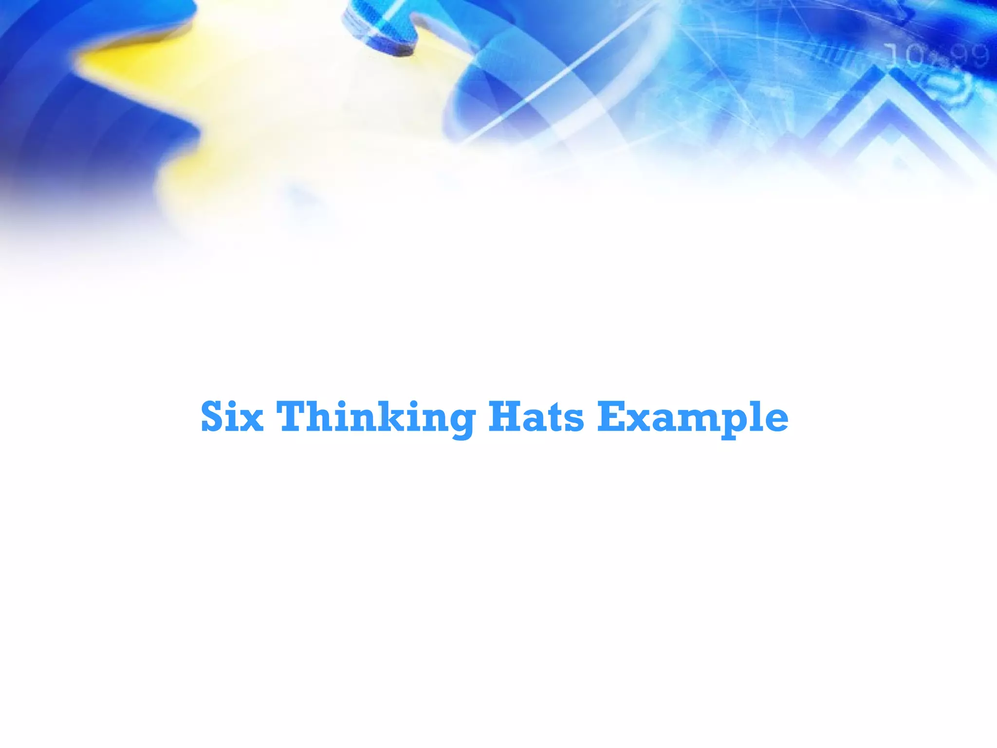 Six thinking hats brainstorming technique training | PPT
