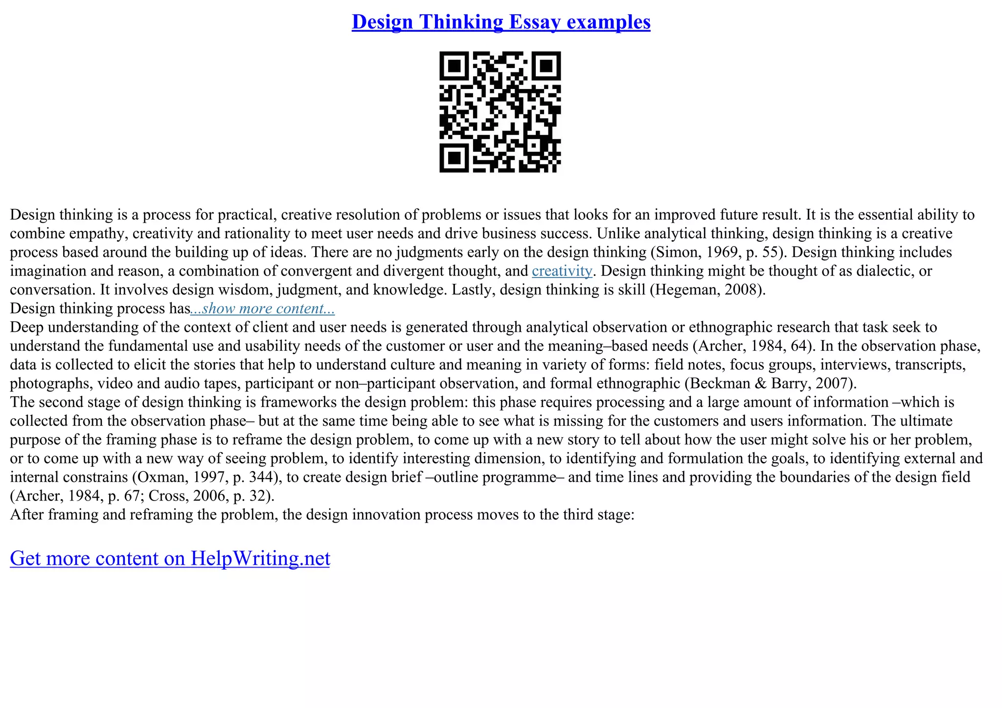 Six Thinking Hats Essay | PDF