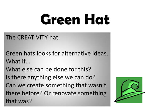 Six thinking hats exercise | PPTX