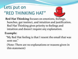 Six thinking hats final ppt | PPT