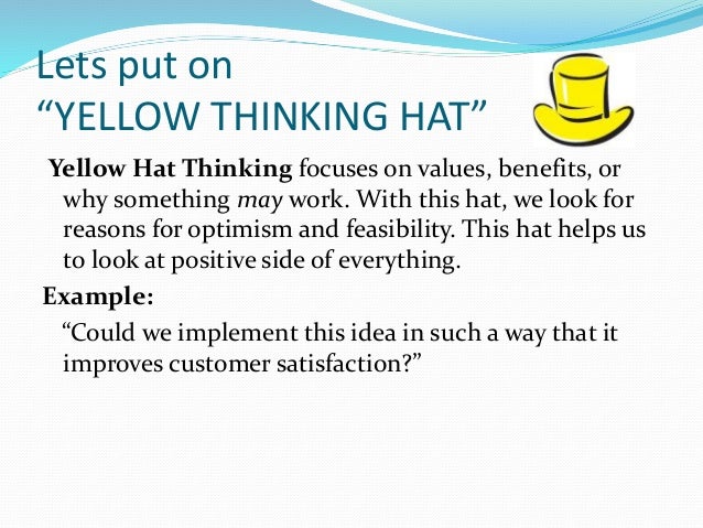 Six thinking hats final ppt