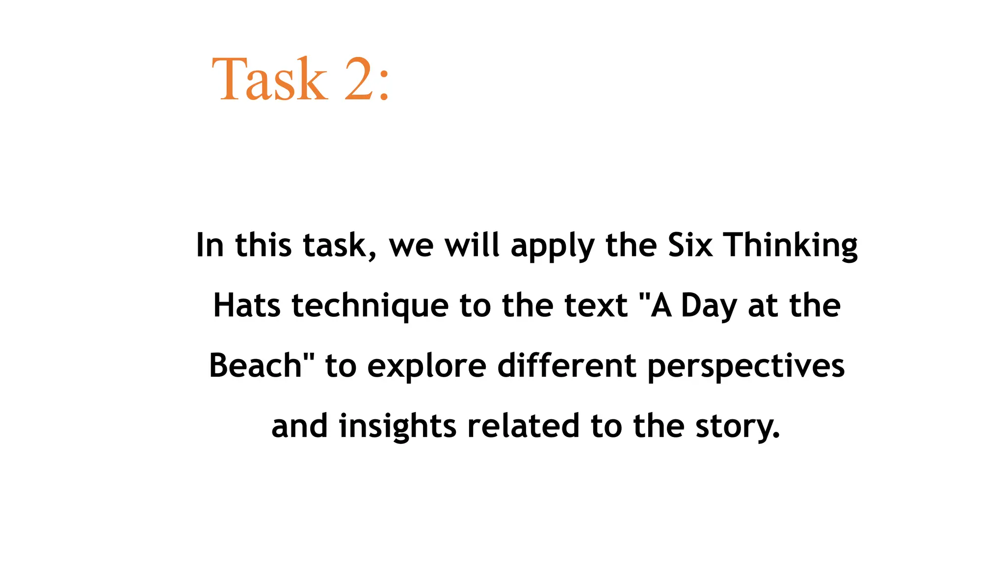 learning six thinking technique workshop | PPTX