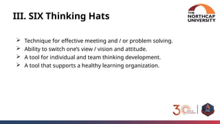 INTRODUCTION SIX THINKING HATS PRESENTATION | PPTX