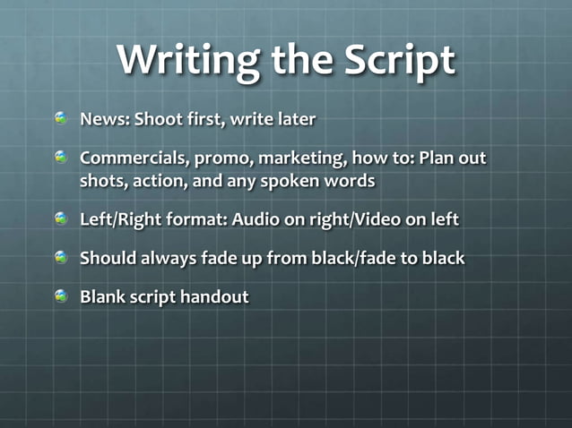Digital Media Production: Planning - Narration - Intro to Editing | PPTX
