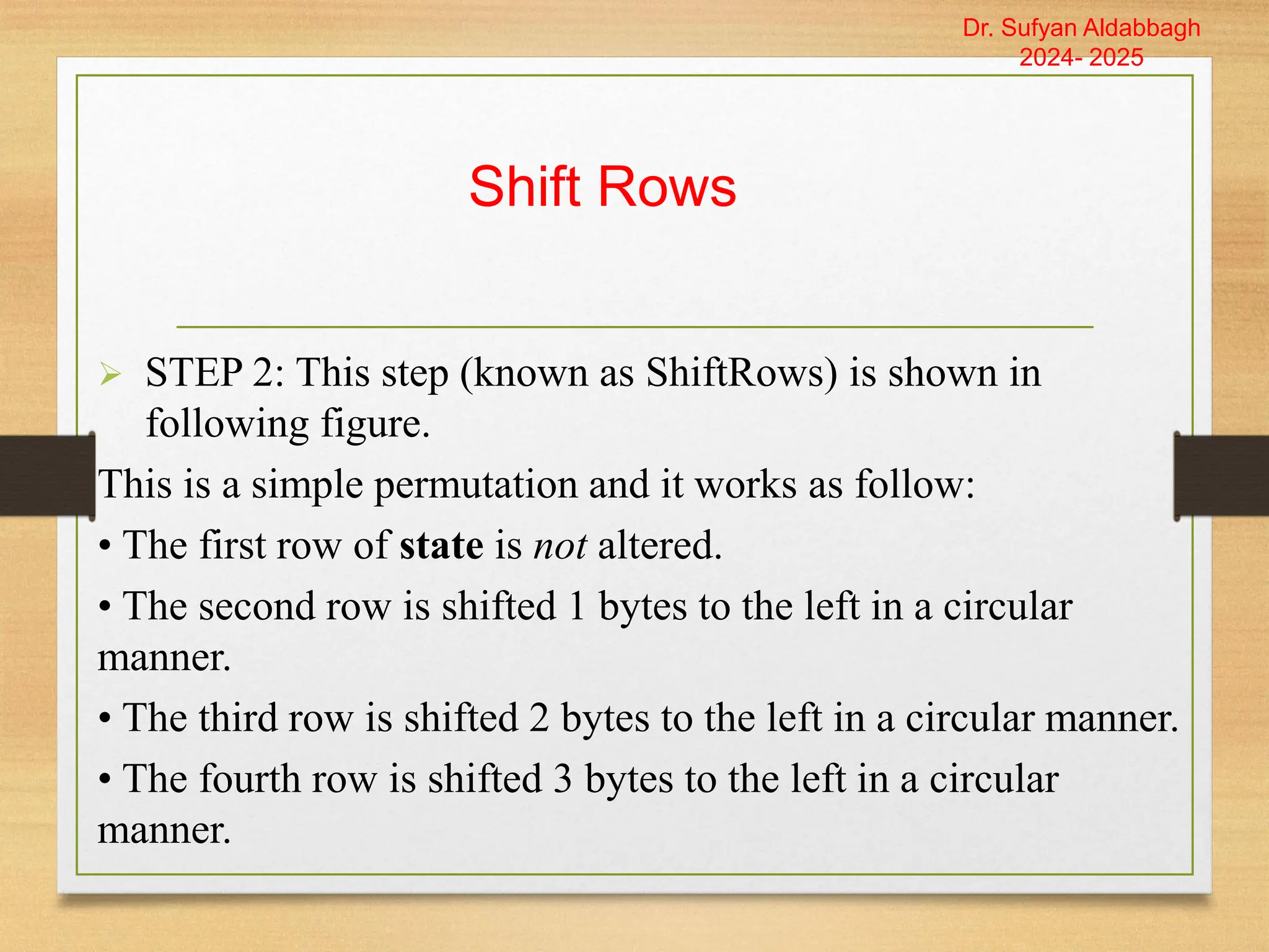 Sixth Lecture - AES cryptography aess yy | PDF
