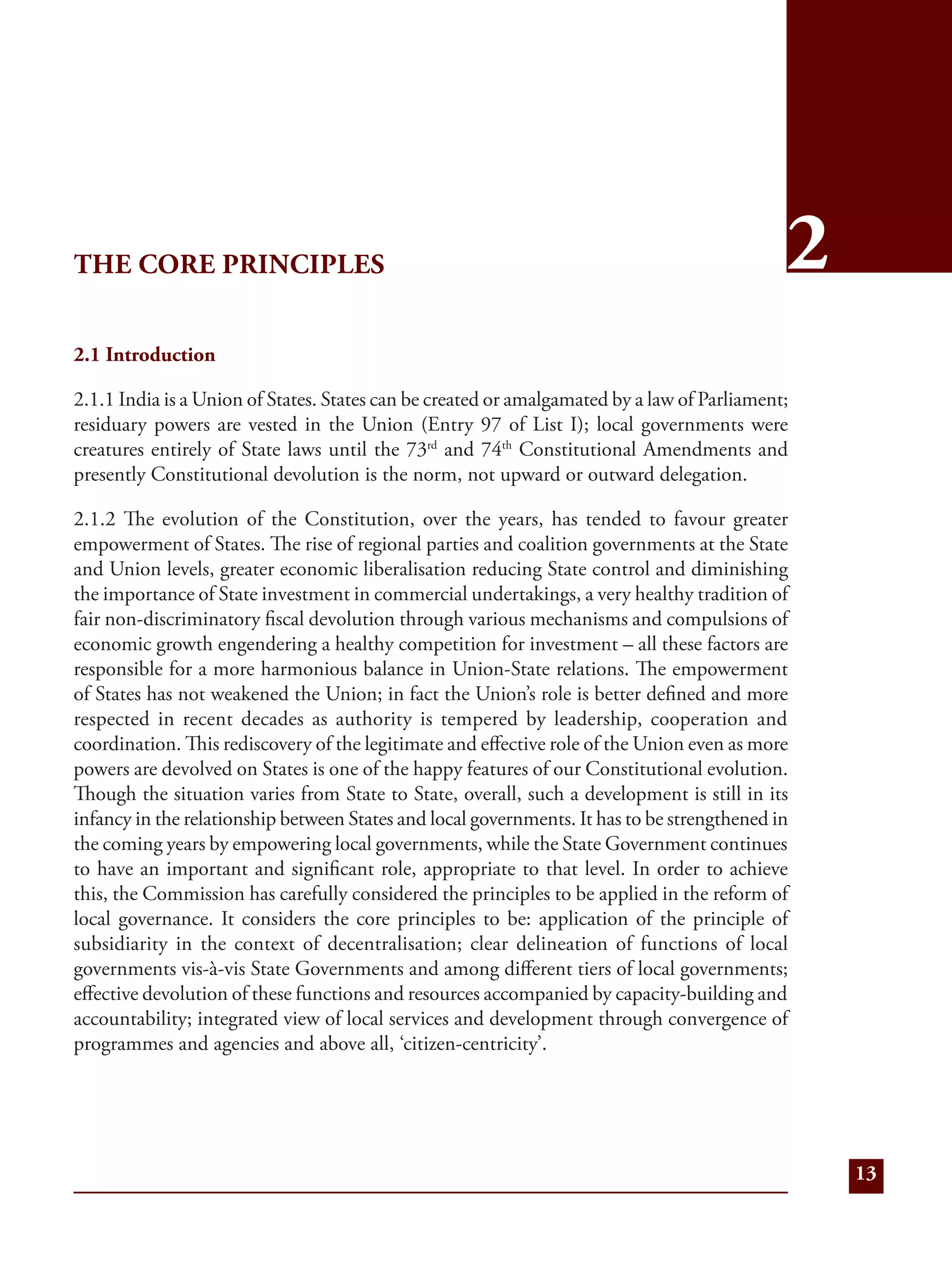 Second ARC(Sixth Report) -Local Governance(Government of India) | PDF