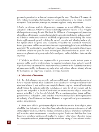 Second ARC(Sixth Report) -Local Governance(Government of India) | PDF