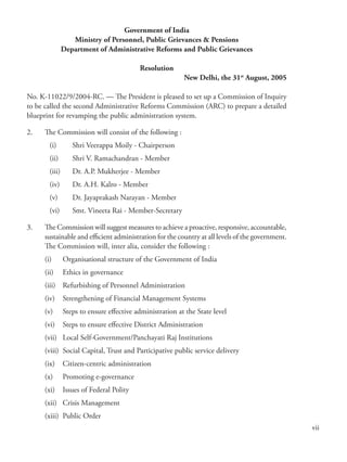 Second ARC(Sixth Report) -Local Governance(Government of India) | PDF