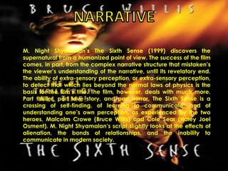 Sixth sense | PPTX | Movies | Entertainment