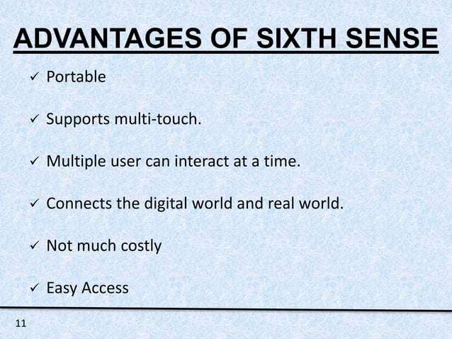 SIXTH SENSE TECHNOLOGY | PPT