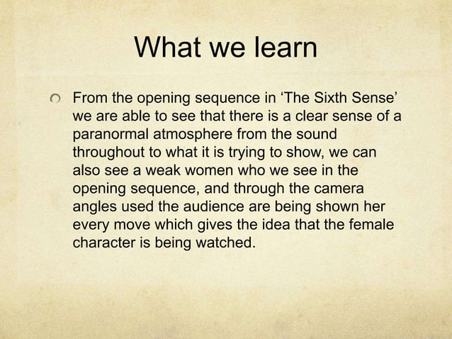 Sixth sense | PPT