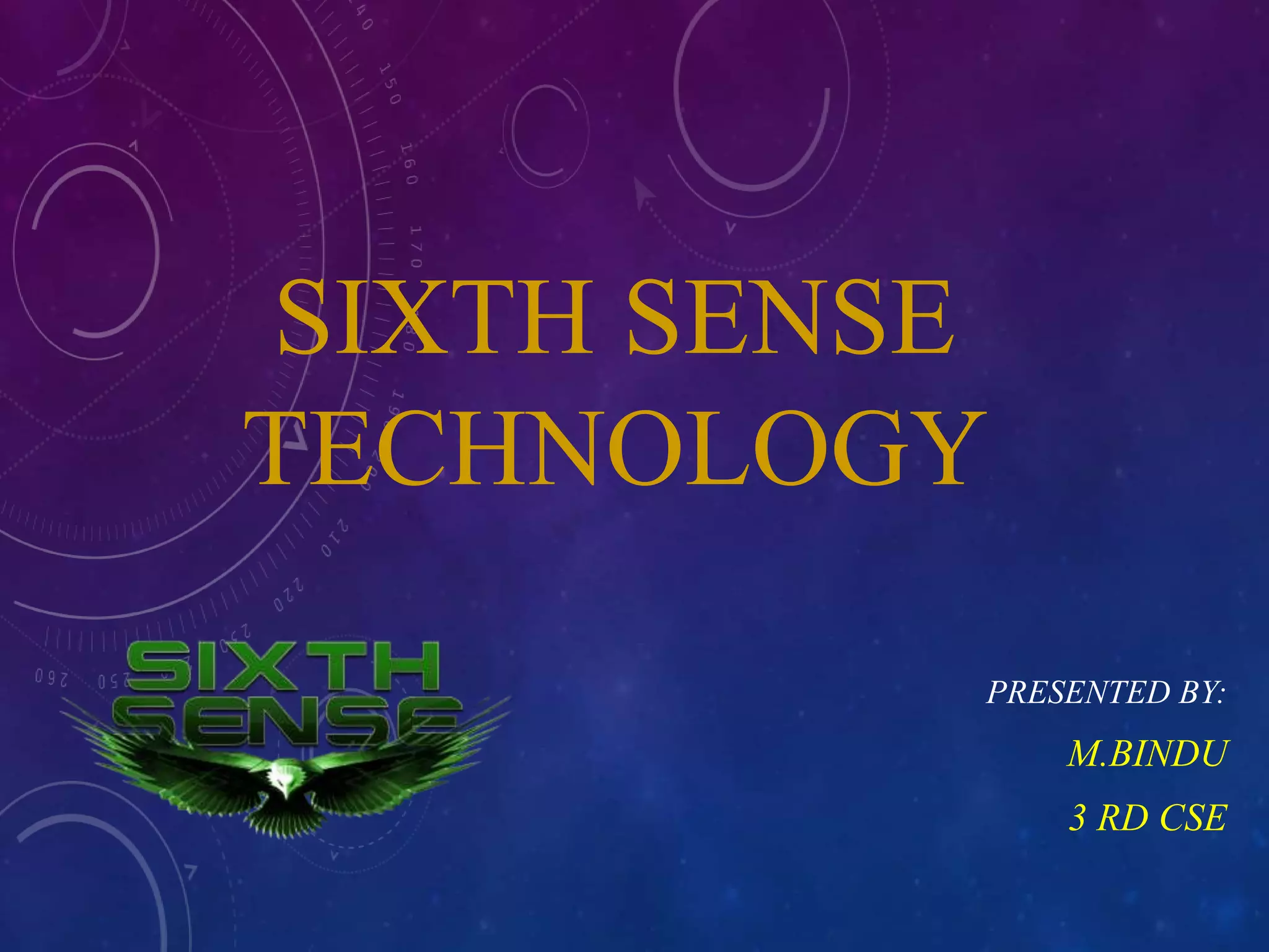 Sixth sense technology | PPTX
