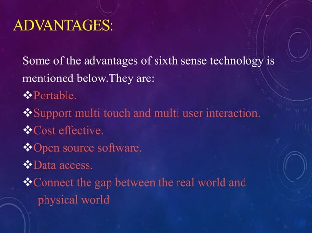Sixth sense technology | PPTX
